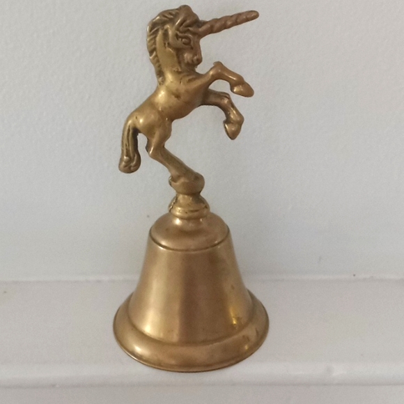 American Vintage | Accents | Vintage Brass Unicorn Bell | Poshmark